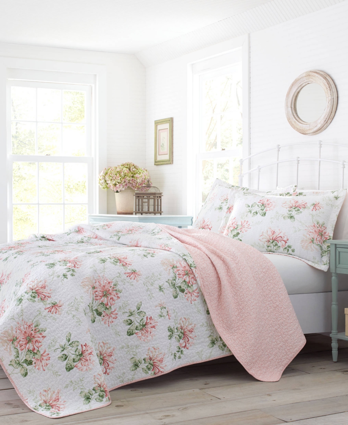 Click here for Laura Ashley Honeysuckle Cotton Reversible 2-Pc. Q... prices