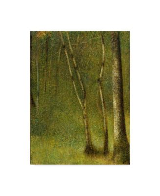 Georges Pierre Seurat 'The Forest At Pontaubert' Canvas Art - 19" x 14 ...