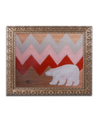 Nicole Dietz 'Polar Bear Red' Ornate Framed Art - 16" x 20" - Macy's