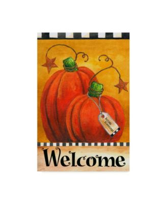 Melinda Hipsher 'Pumpkin Autumn Welcome' Canvas Art - 22" x 32" - Macy's