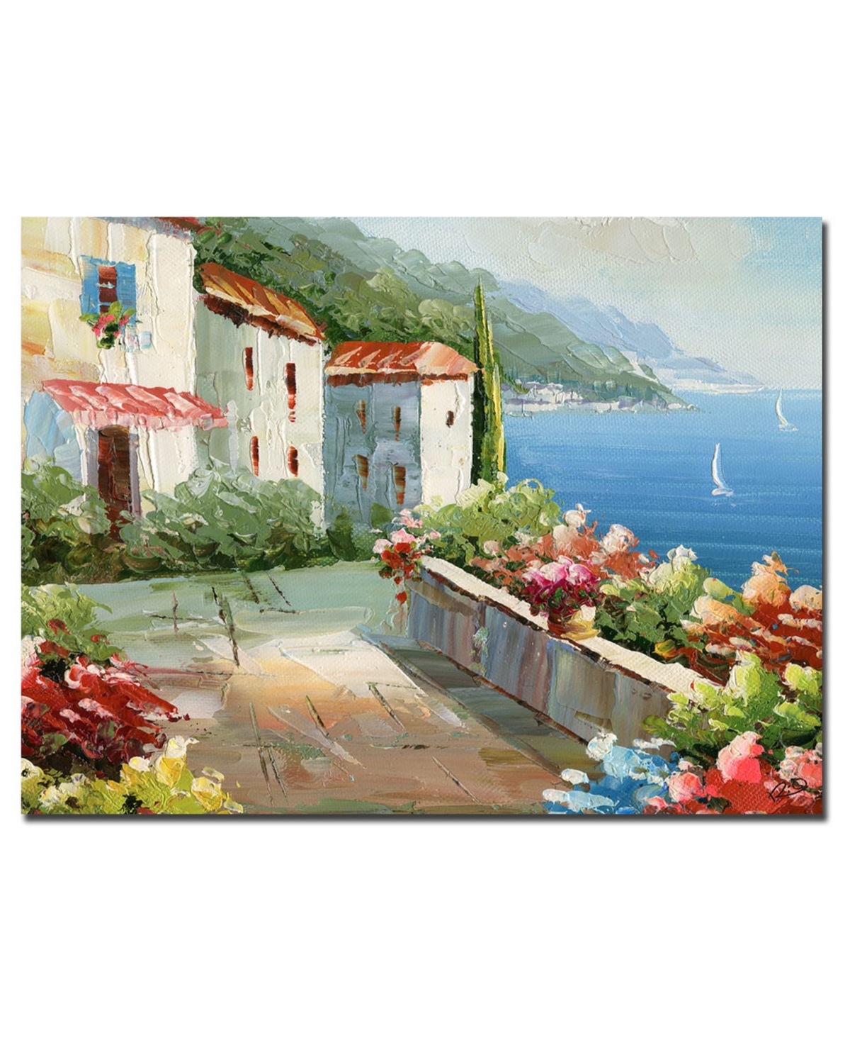 Click here for Rio Mediterranean View Canvas Art - 47 x 35 - Mult... prices