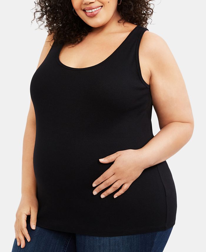 Motherhood Maternity Plus Size Ruched Tank Top - Macy's