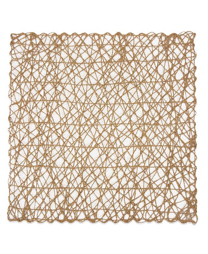 Design Imports Woven Paper Square Placemat, Set of 6 - Macy's