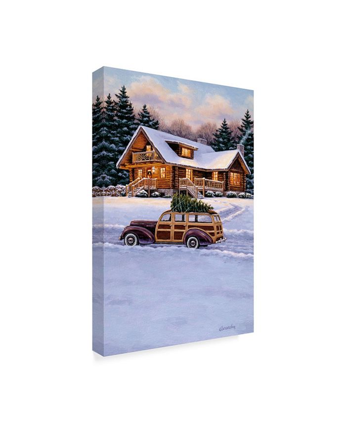 Trademark Global William Breedon 'Log Cabin' Canvas Art - 30" x 47 ...