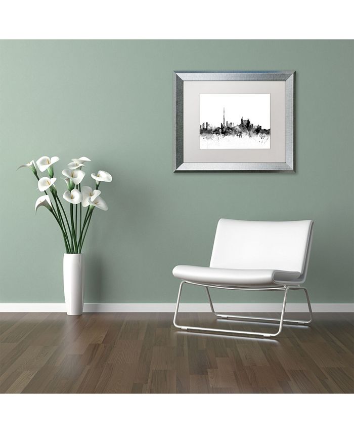 Trademark Global Michael Tompsett 'Toronto Canada Skyline B&W' Matted ...