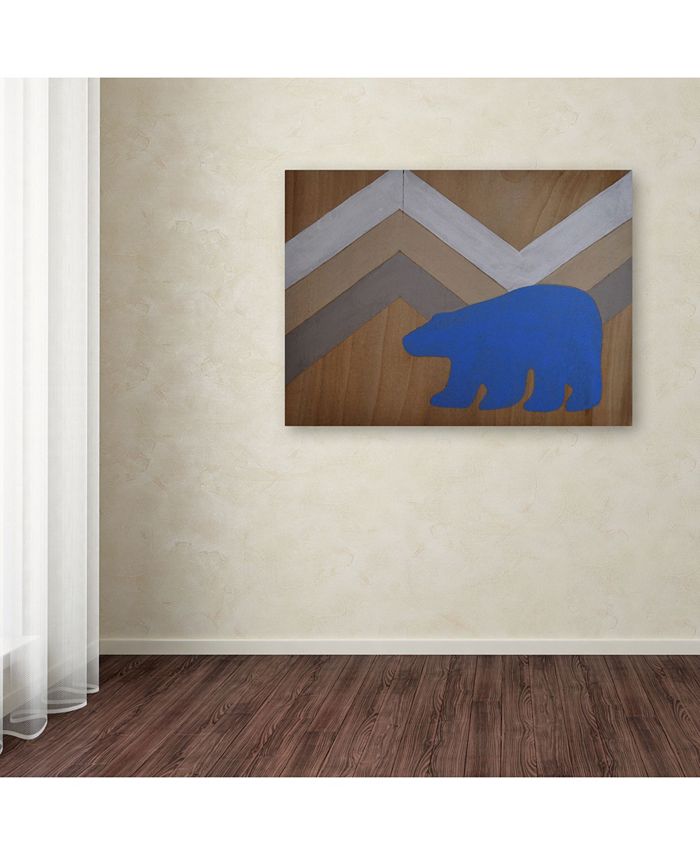 Trademark Global Nicole Dietz 'Blue Polar Bear' Canvas Art - 18" x 24 ...