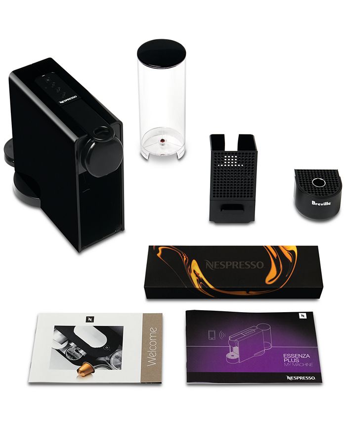 Nespresso Essenza Plus with Aerocinno Milk Frother, Black - Macy's
