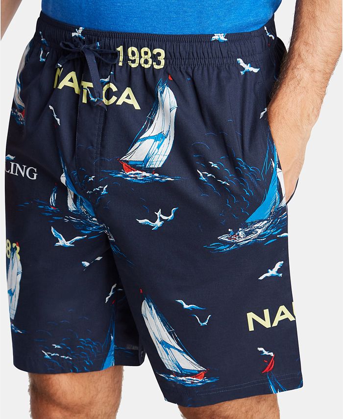 Nautica Men's Cotton Sailboat-Print Pajama Shorts - Macy's