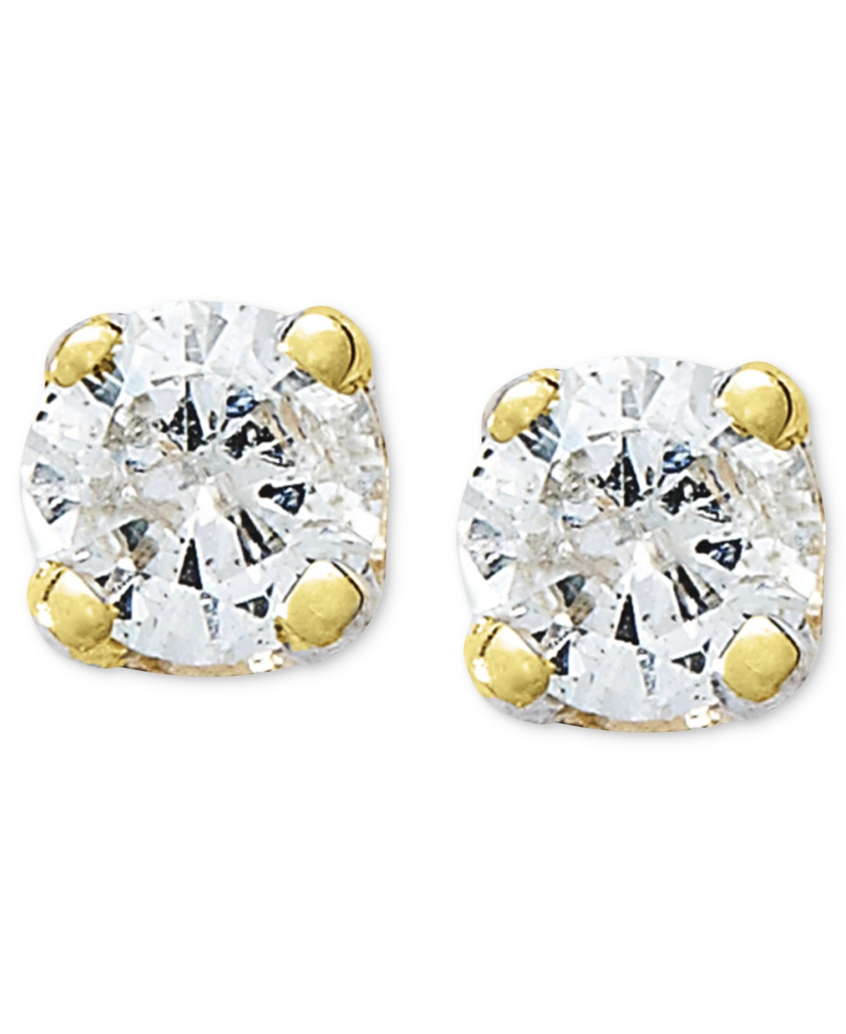 Click here for Round-Cut Diamond Accent Stud Earrings in 10k Gold prices