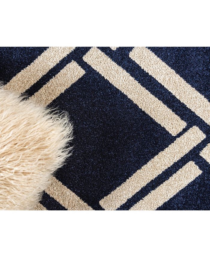 Bayshore Home Arbor Arb4 Navy Blue 9' x 12' Area Rug - Macy's