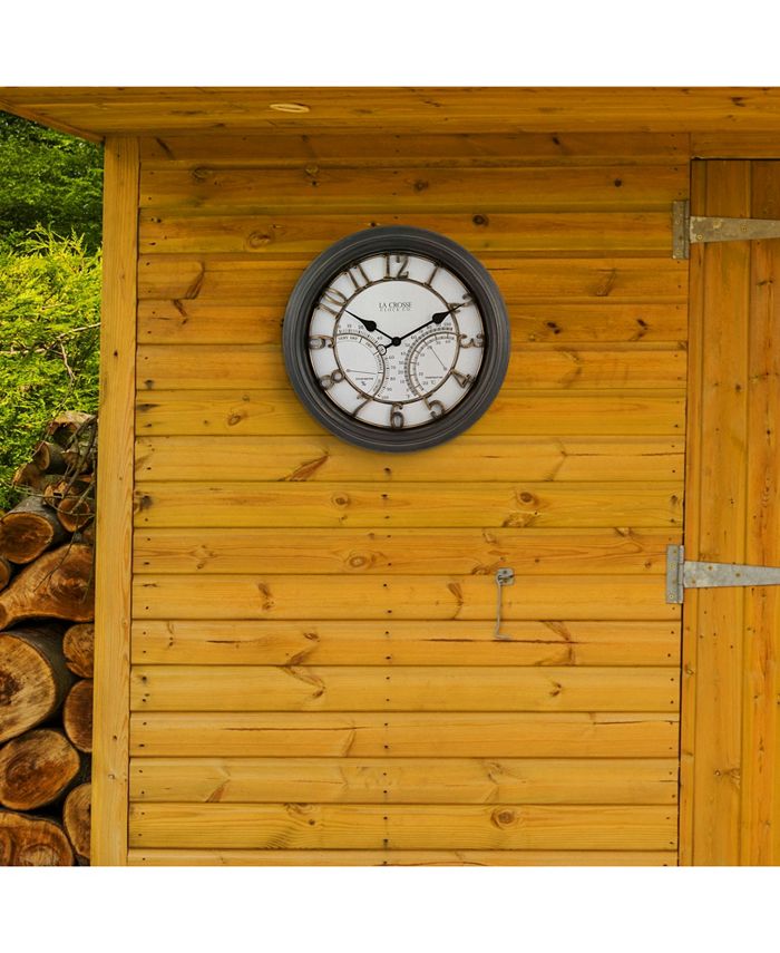 La Crosse Technology La Crosse Clock 19.7" Indoor/Outdoor Courtyard ...