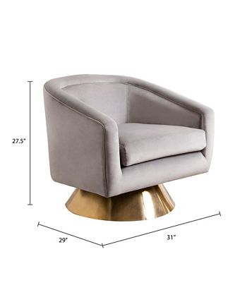 Abbyson Living Chloe Swivel Accent Chair - Macy's