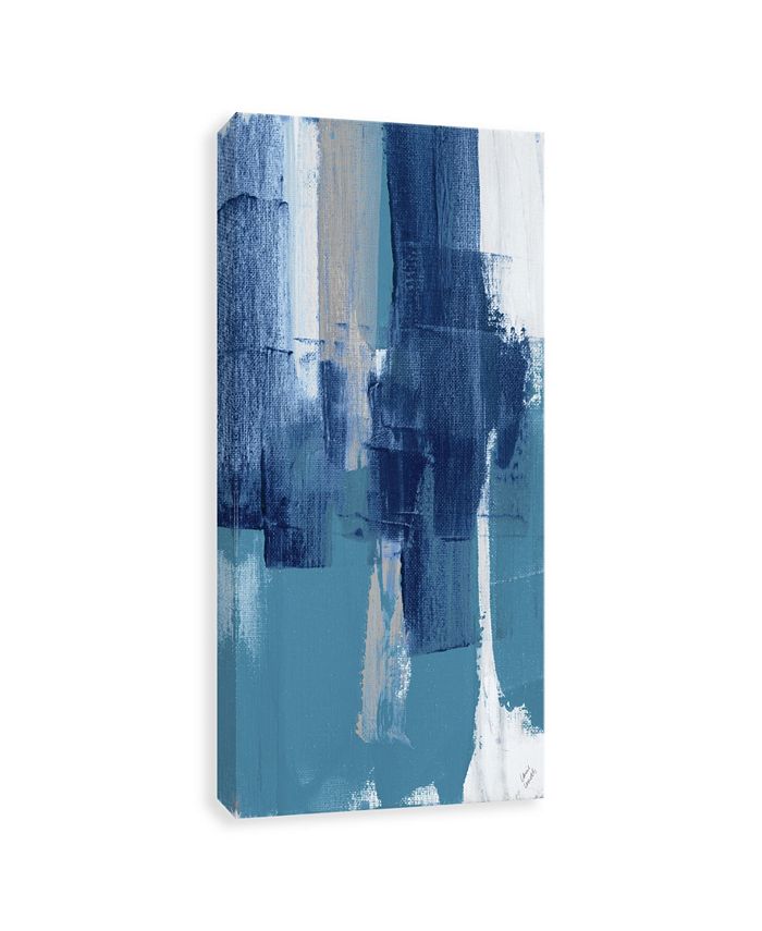 Artissimo Designs Blue Perspectives Iv Hand Embellished Canvas - Macy's