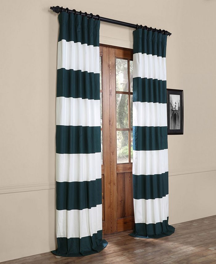 Exclusive Fabrics & Furnishings Horizontal Stripe Panel, 50" x 84" - Macy's