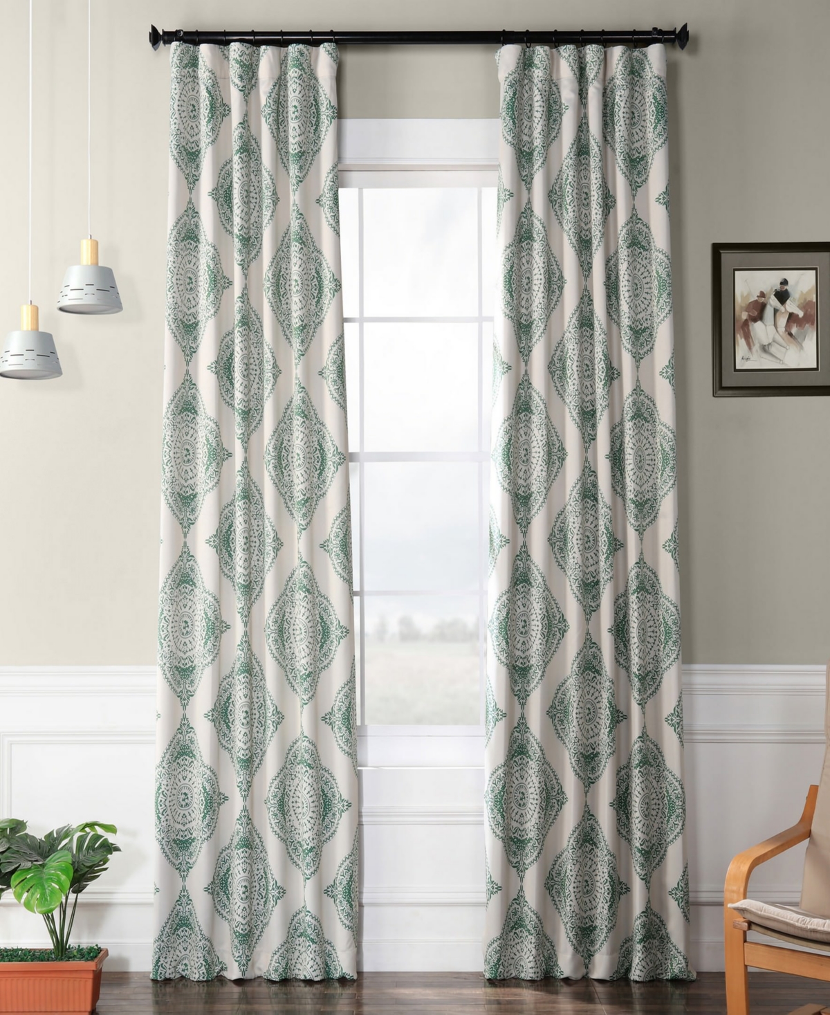 Click here for Half Price Drapes Henna Emblem Room Darkening Curt... prices