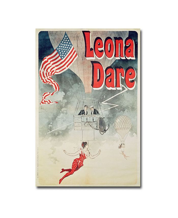 Trademark Global Jules Cheret 'Leona Dare 1890' Canvas Art - 24" x 16 ...