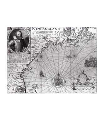 John Smith 'Coast of New England 1614' Canvas Art - 24" x 18" - Macy's