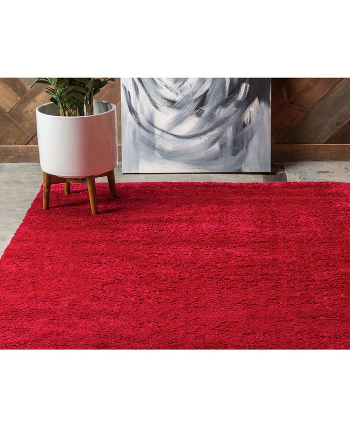 Bayshore Home Uno Uno1 Red 10' x 13' Area Rug - Macy's