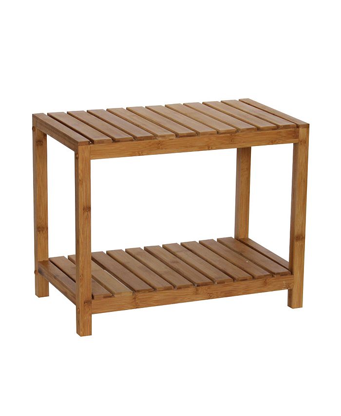 Gallerie Décor Bamboo Natural Spa Bench - Macy's