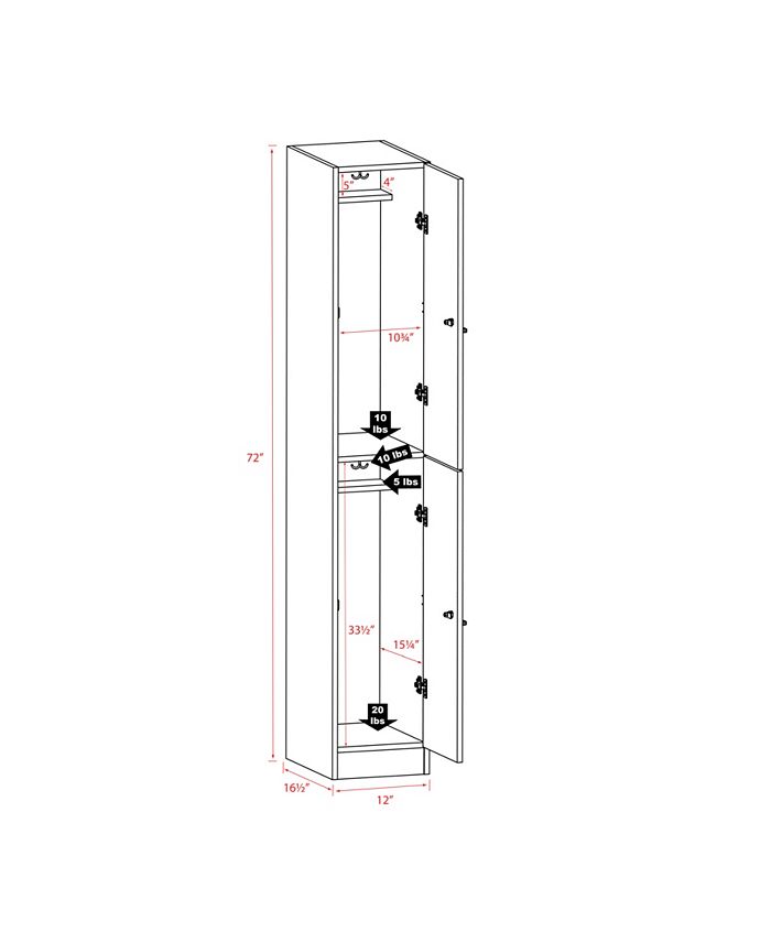 Prepac Elite Double Tier Locker - Macy's