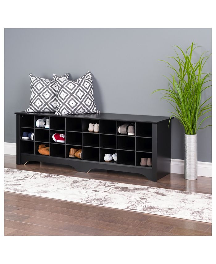 Prepac 24 Pair Shoe Storage Cubby Bench - Macy's