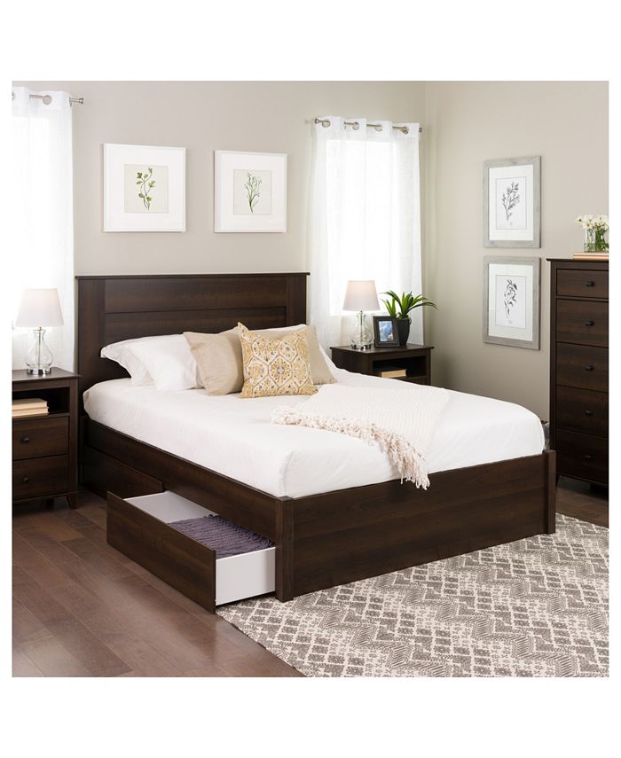 Prepac Queen Select 4-Post Platform Bed with 2 Drawers - Macy's