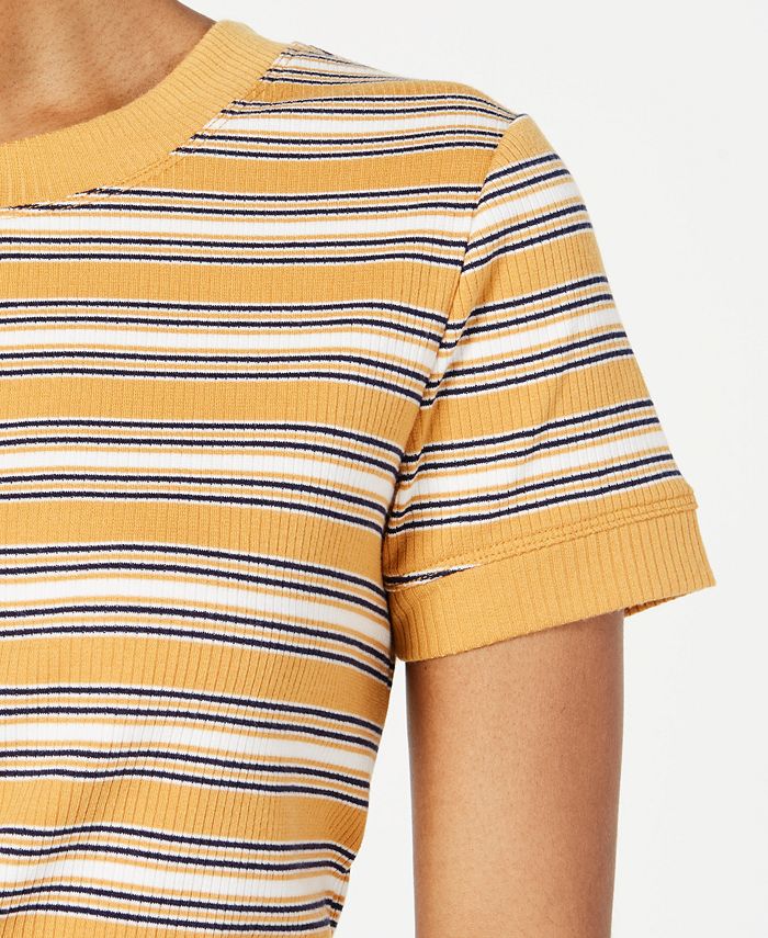 Hippie Rose Juniors' Ribbed-Knit Ringer Top - Macy's