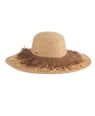Scala Braided Raffia Hat with Fringe - Macy's