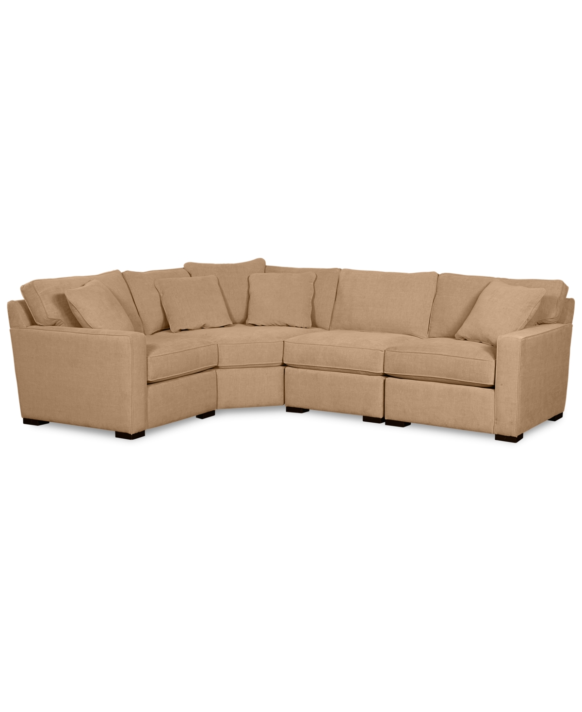 Radley Fabric 4-Piece Sectional Sofa  Created for Macys - Heavenly Caramel Tan