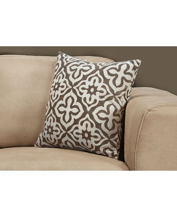 Monarch Specialties 18" x 18" Motif Design Pillow - Macy's