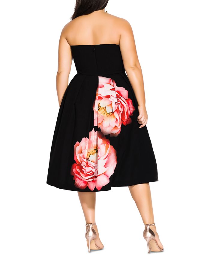 City Chic Trendy Plus Size Sublime Bloom Dress - Macy's