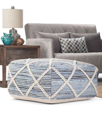 Simpli Home Cowan Square Pouf - Macy's