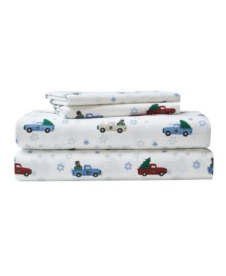 Eddie Bauer Winter Outing Cotton Flannel 3-Piece Twin Sheet Set - Macy's