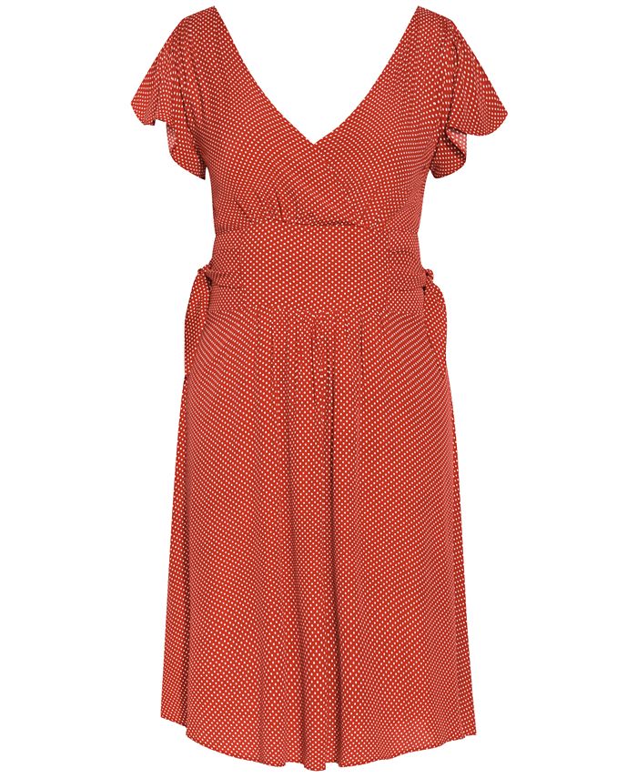 City Chic Trendy Plus Size Printed Fit And Flare Dress Macys