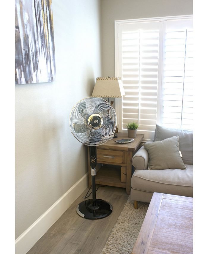 SPT Appliance Inc. SPT 16" Stand Fan with Touch-Stop Sensor - Macy's