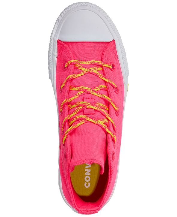 Converse Little Girls Chuck Taylor High-Top Glow Up Casual Sneakers ...