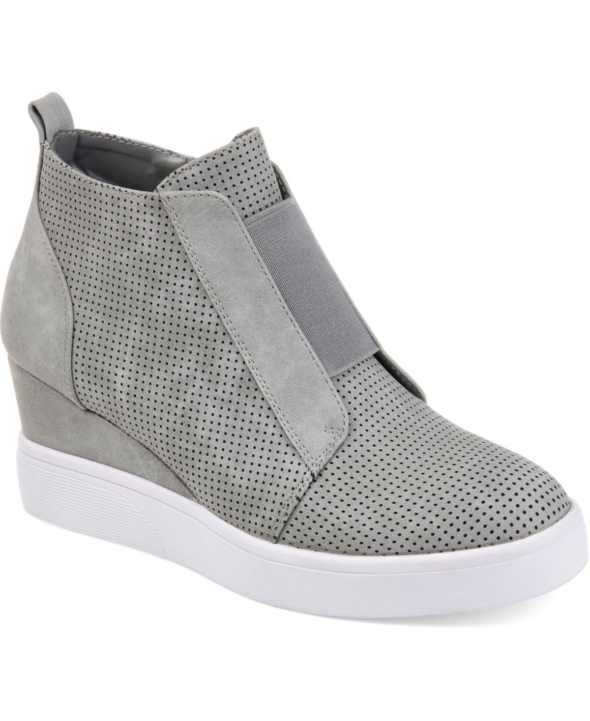 Click here for Journee Collection Womens Clara Wedge Sneakers - G... prices