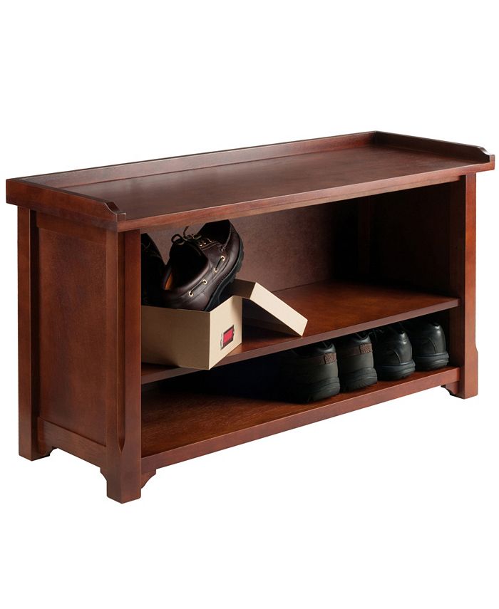 Winsome Milan Bench with Storage Shelf - Macy's