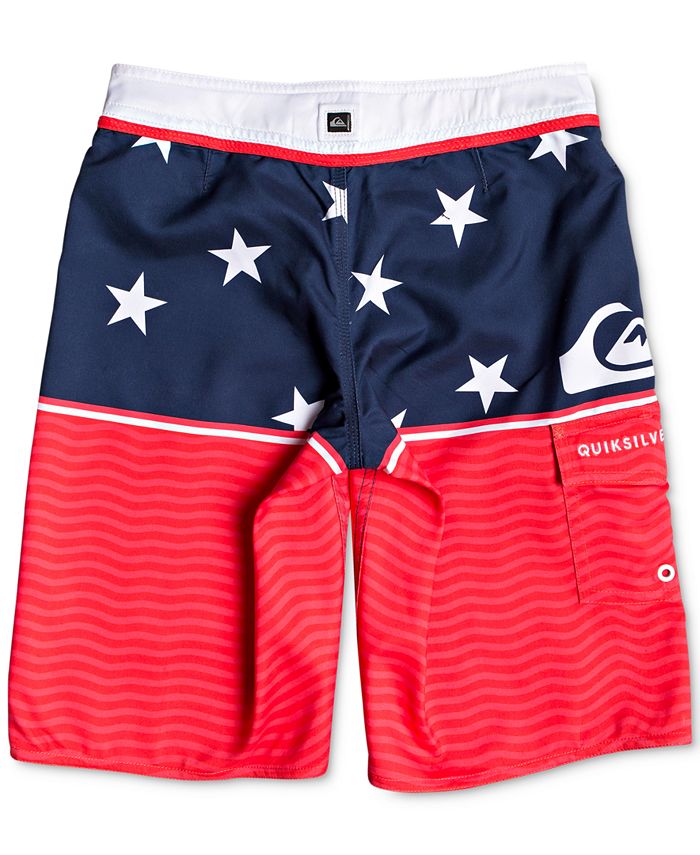 Quiksilver Big Boys Everyday Division Star-Print Swim Trunks - Macy's