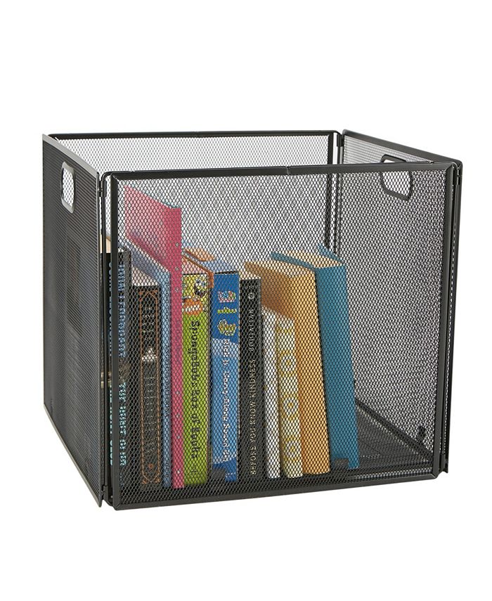 Mind Reader Mesh File Box With Handle, Collapsible Storage Basket - Macy's