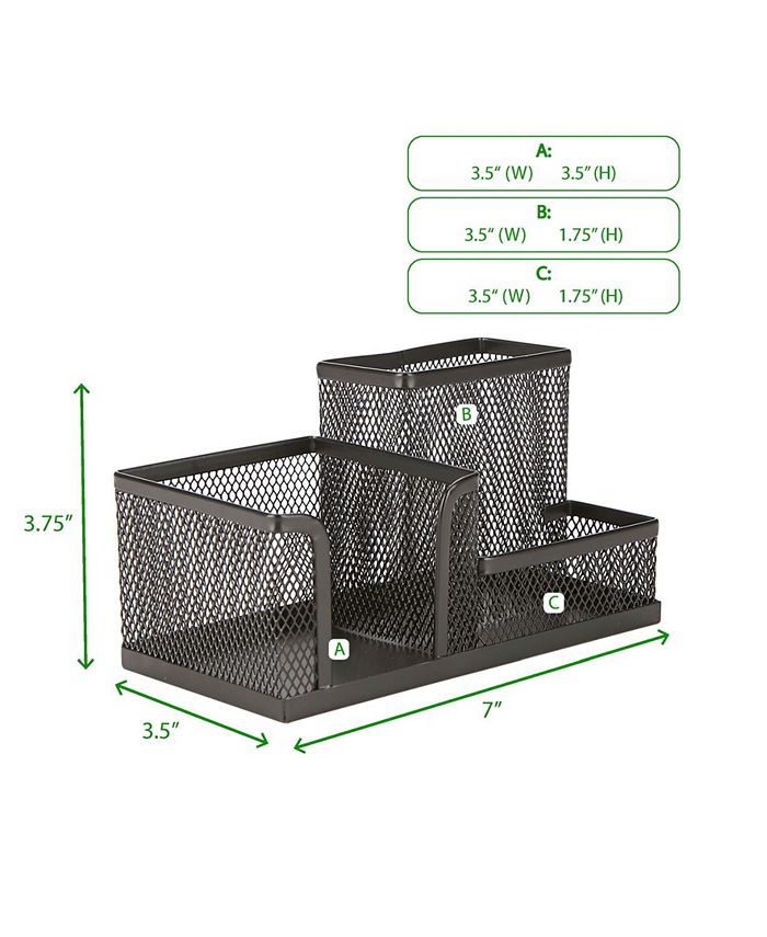 Mind Reader 2 Piece Mesh Memo Desk Organizer - Macy's