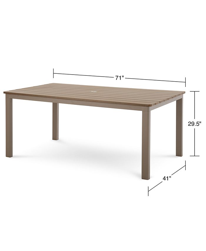 Furniture CLOSEOUT! Silver Lake 71" X 41" Indoor/Outdoor Dining Table ...