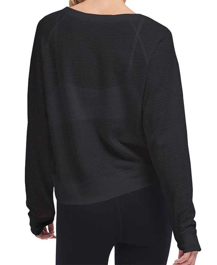 DKNY Women's Atlanta Braves Mesh Pullover - Macy's