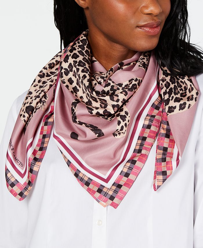 Vince Camuto Leopard Love Classic Square Scarf - Macy's