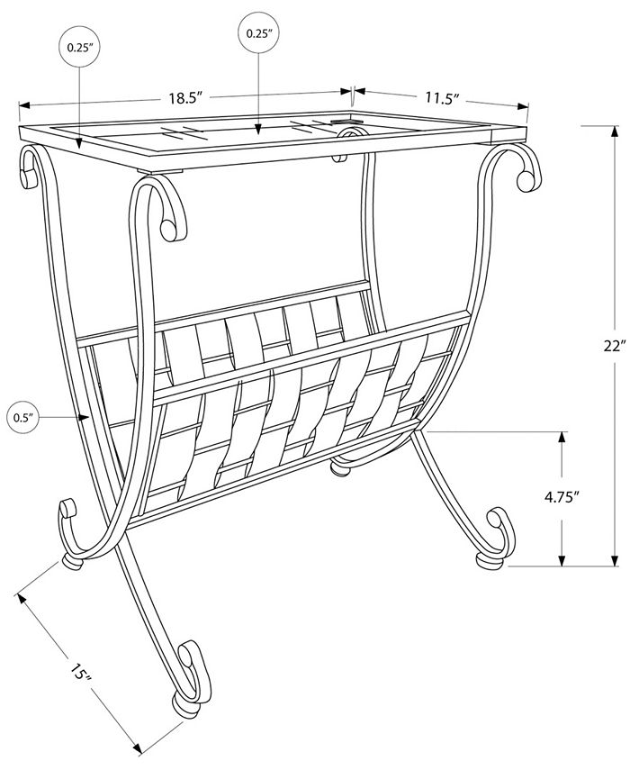 Monarch Specialties End Table/Magazine Table - Macy's