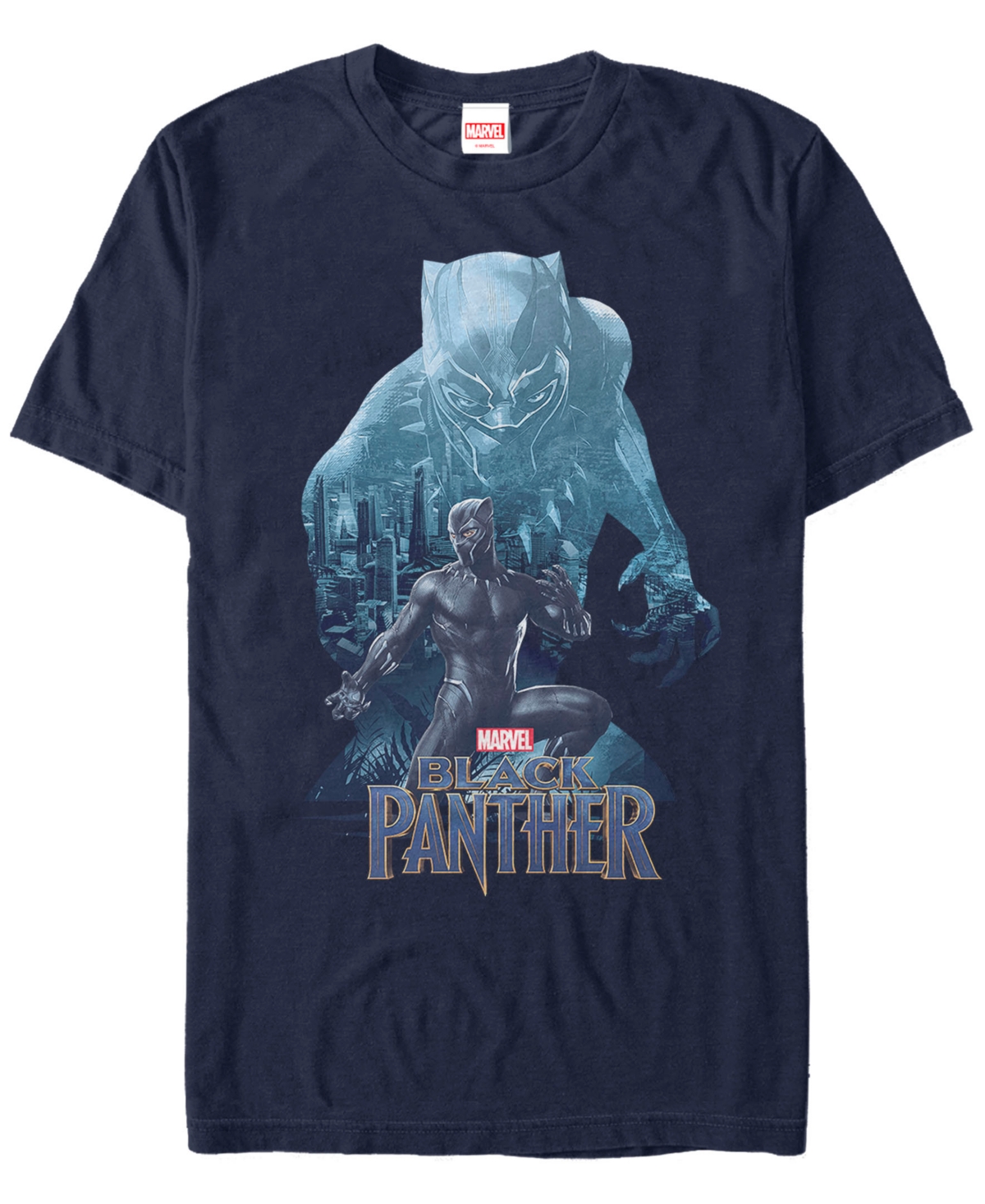 Click here for Marvel Mens Black Panther Blue Panther Silhouette... prices
