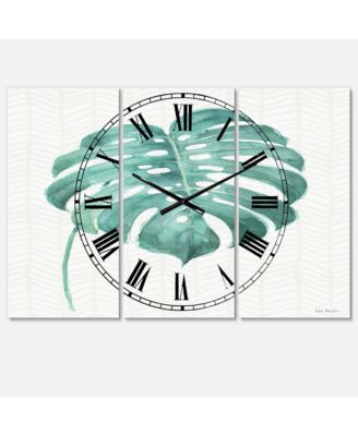 Designart Farmhouse 3 Panels Metal Wall Clock - Macy's