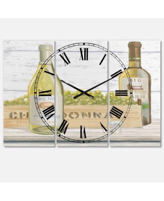 Designart Farmhouse 3 Panels Metal Wall Clock - Macy's