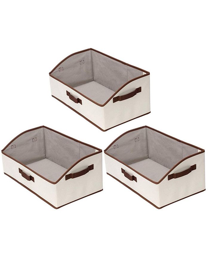 StorageWorks Low Front Fabric Storage Bin with Riveted Handles 2-Pack ...