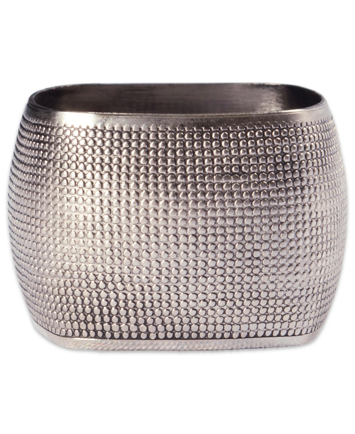 Click here for Textured Square Napkin Ring  Set of 6 - Silver prices